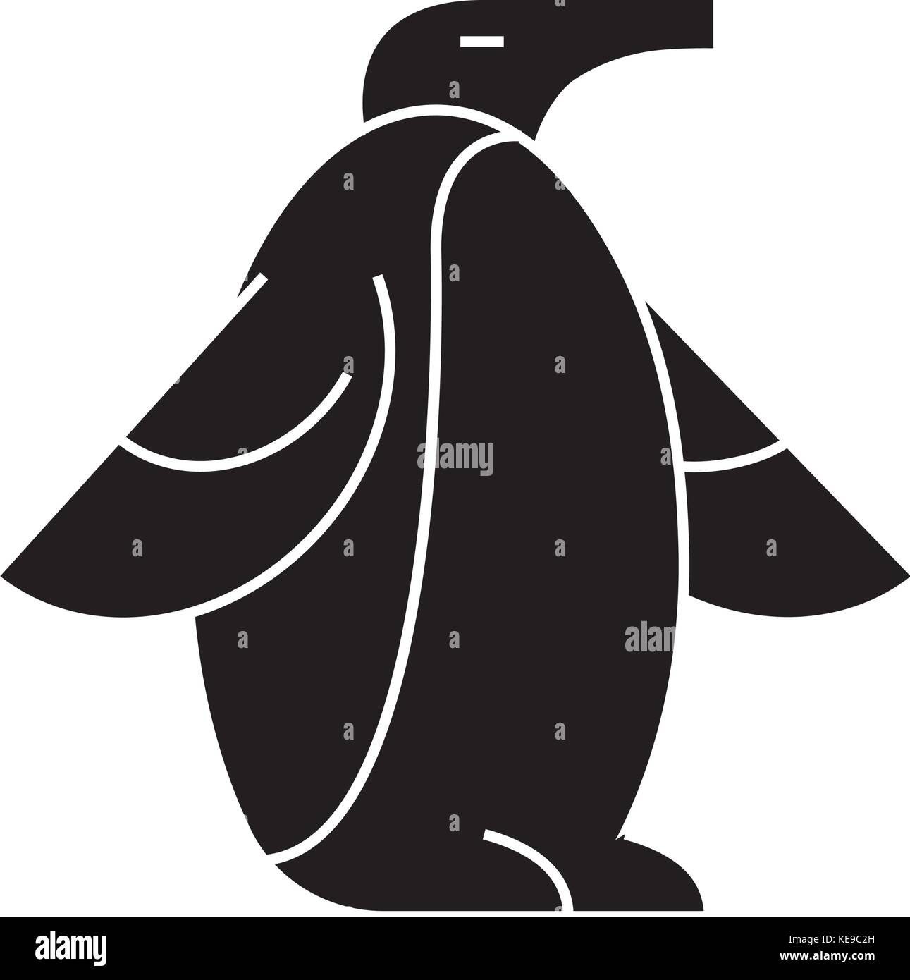 penguin icon, vector illustration, sign on isolated background Stock ...