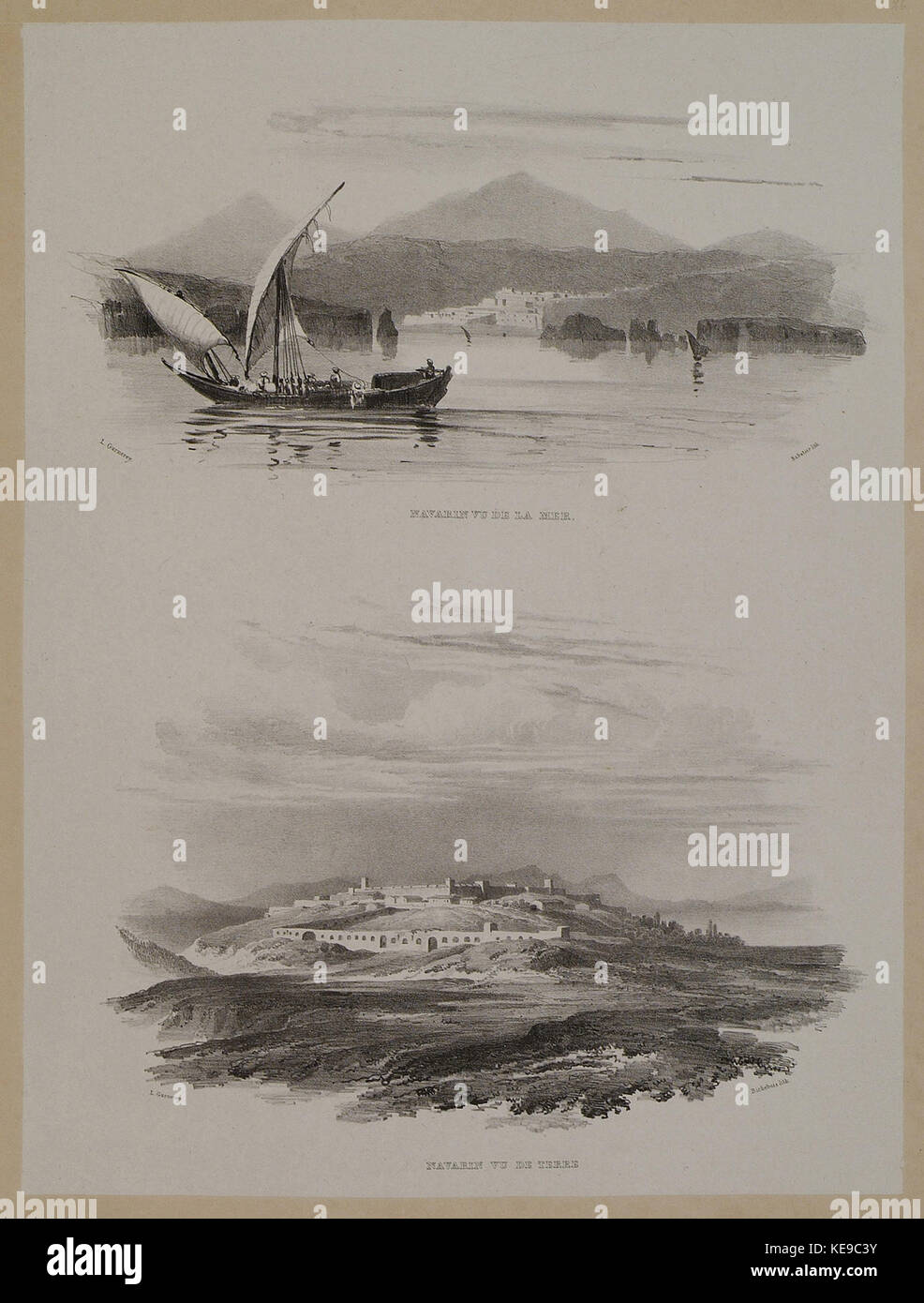 Navarin vue de la mer Navarin vue de terre Stackelberg Otto Magnus Von ...