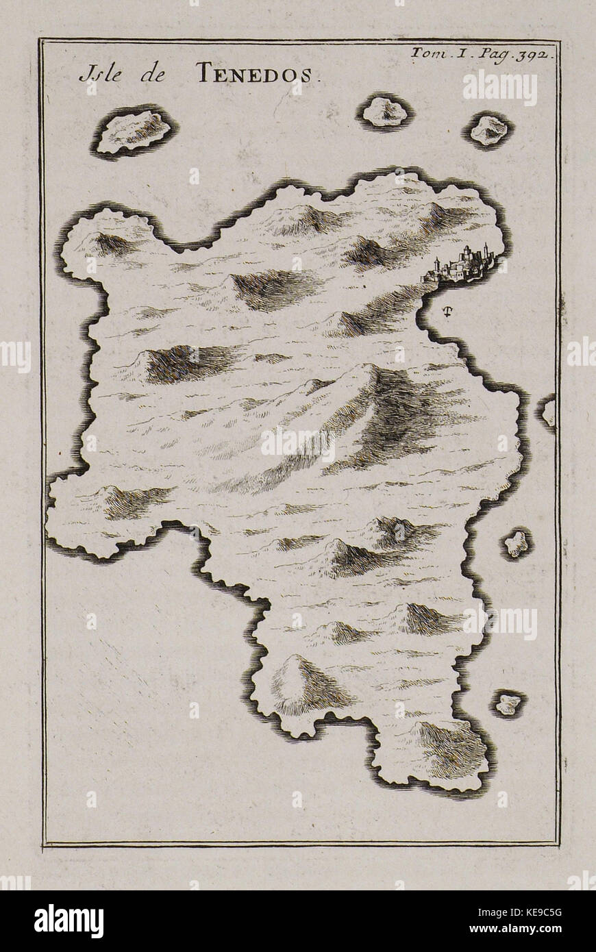 Isle de TENEDOS Tournefort Joseph Pitton De 1717 Stock Photo - Alamy