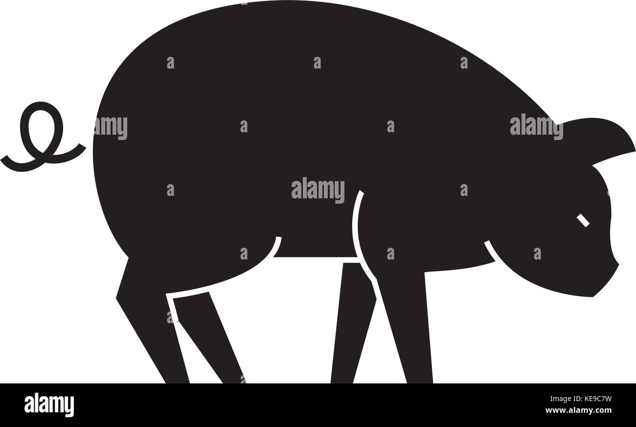 pig icon, vector illustration, sign on isolated background Stock Vector ...