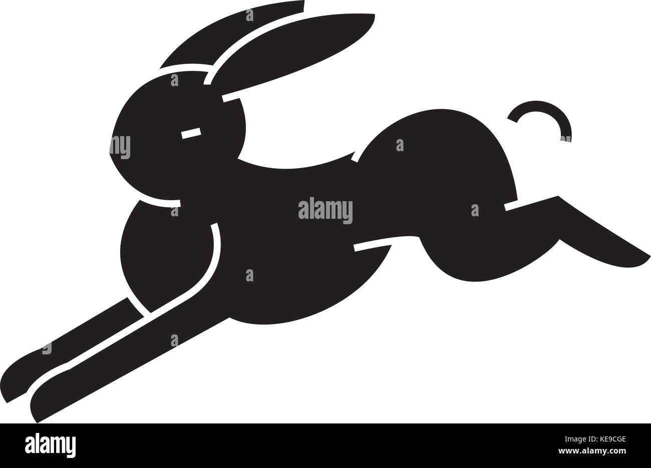 rabbit icon, vector illustration, sign on isolated background Stock ...