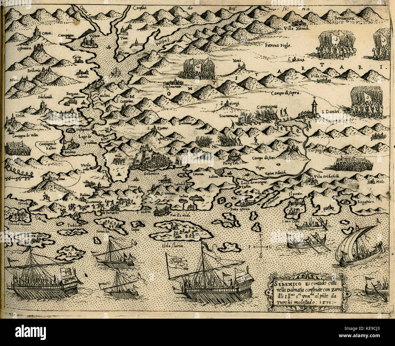 An illustration or historical reference to 'Sebenico' by Giovanni ...