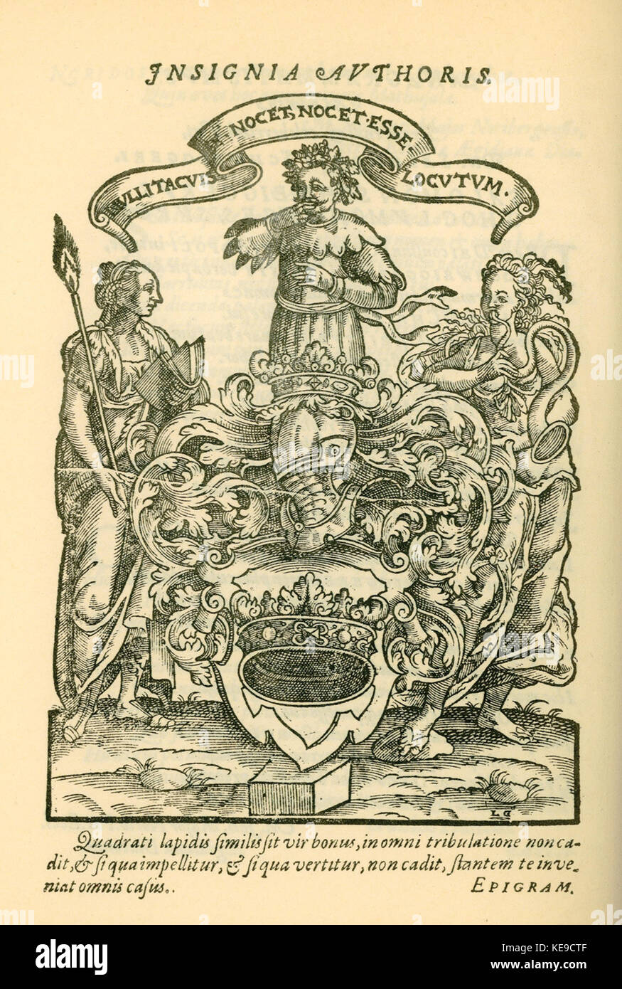 Frontispiece Allegoric representation of Human Virtues Schweigger ...