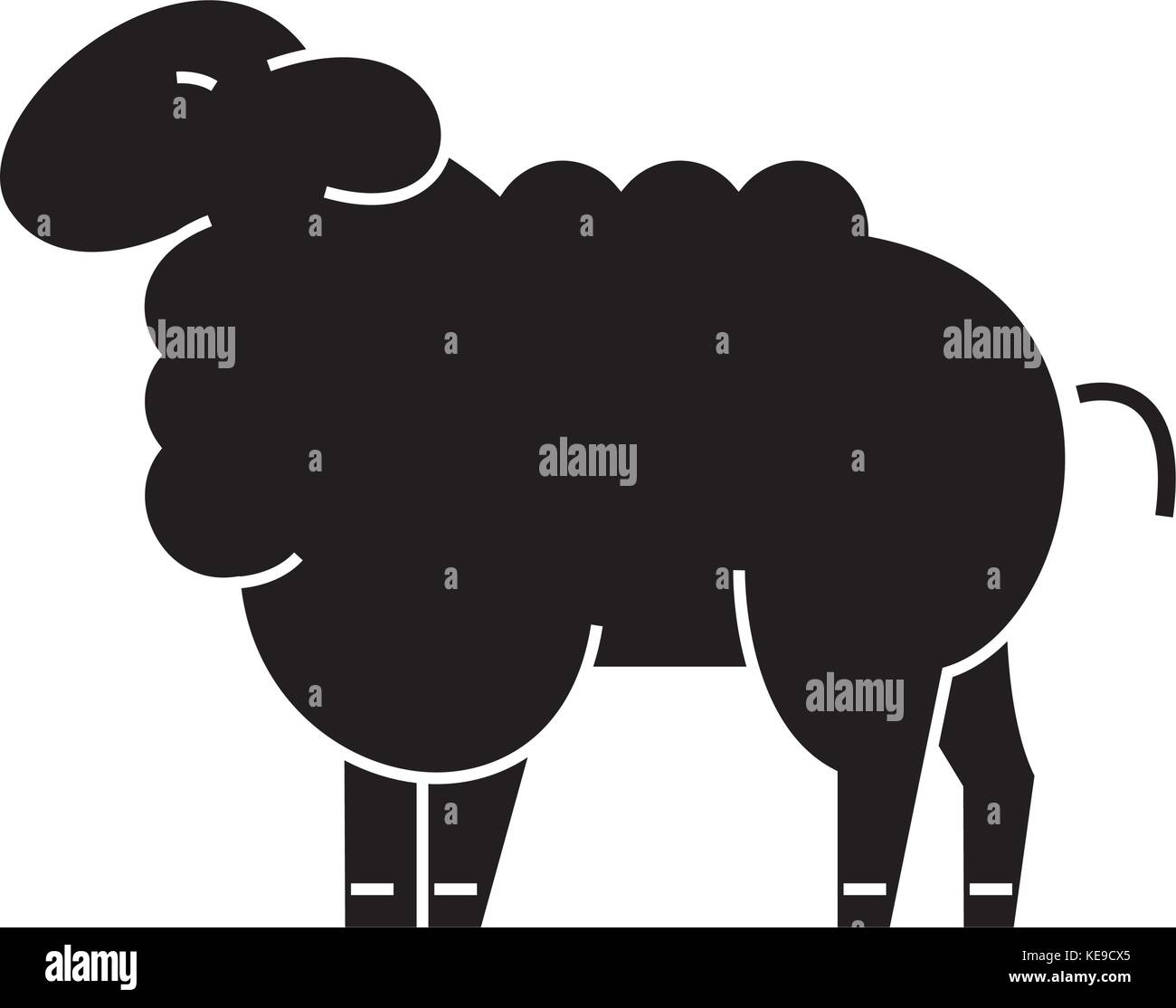 sheep icon, vector illustration, sign on isolated background Stock ...