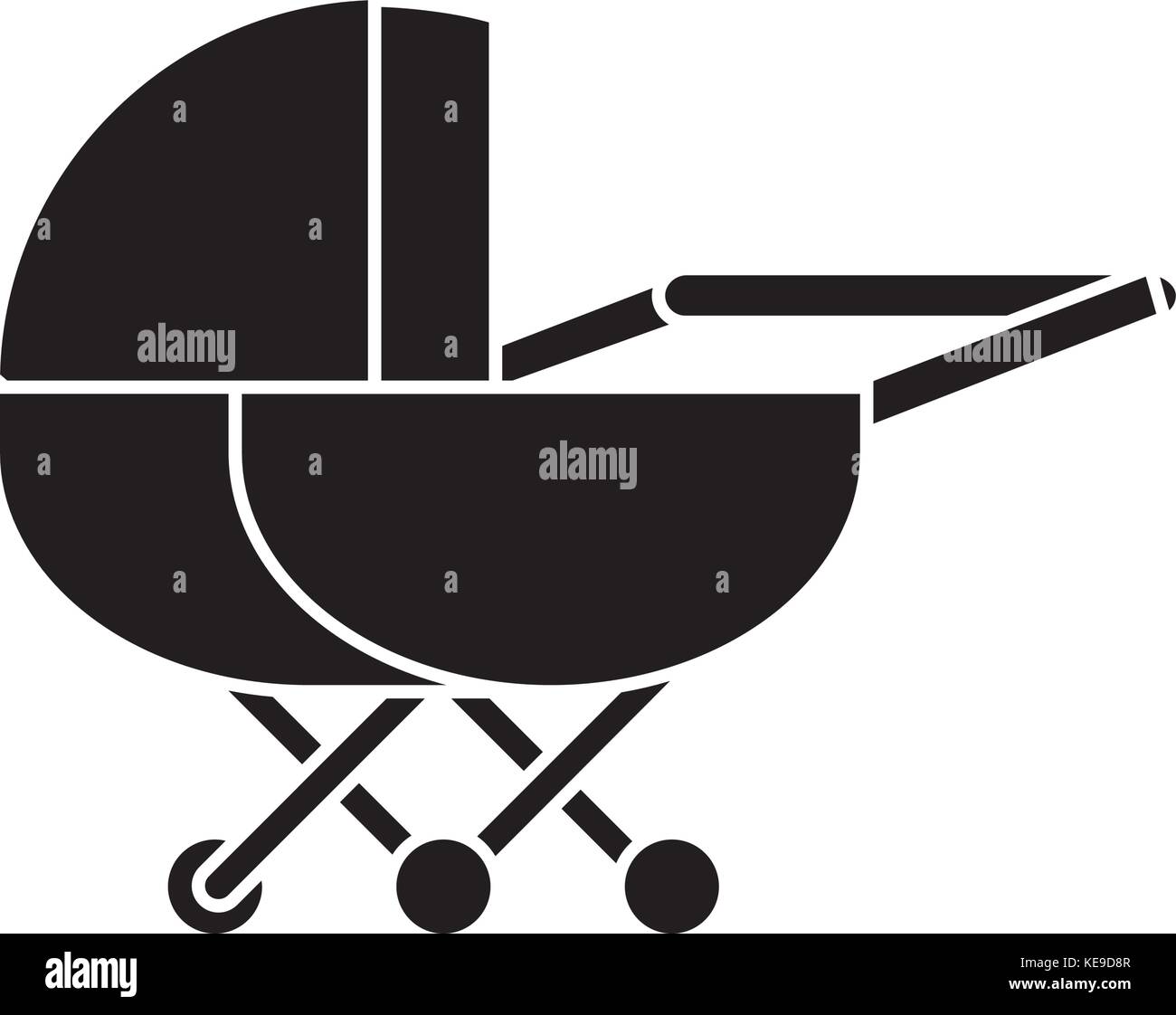 stroller icon, vector illustration, sign on isolated background Stock ...