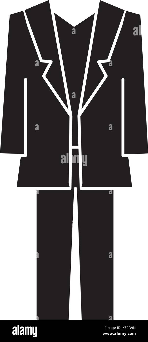 suit icon, vector illustration, sign on isolated background Stock ...