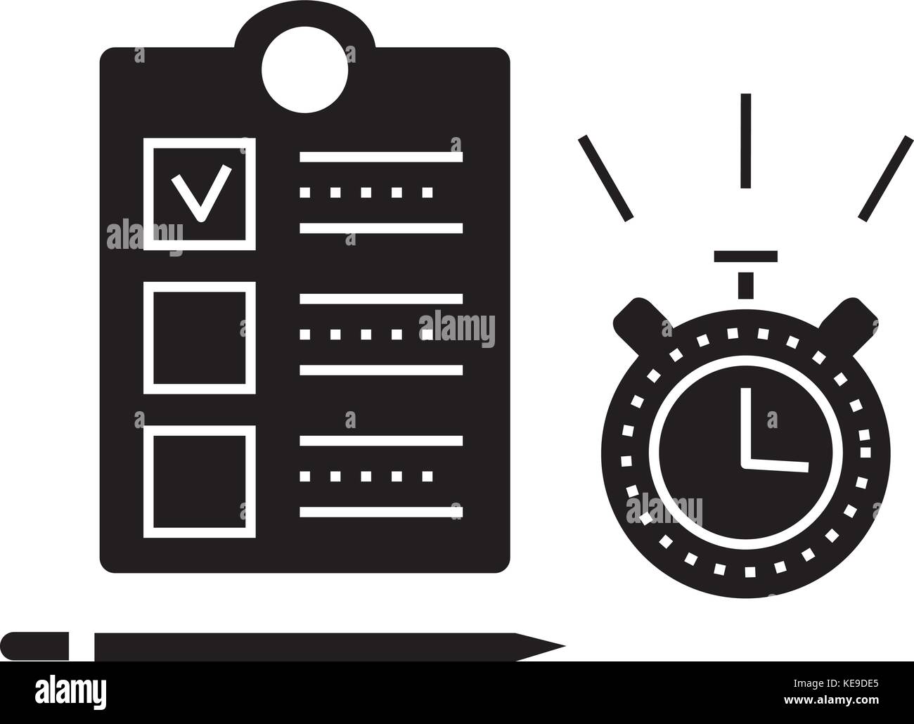 time management icon, vector illustration, sign on isolated background ...