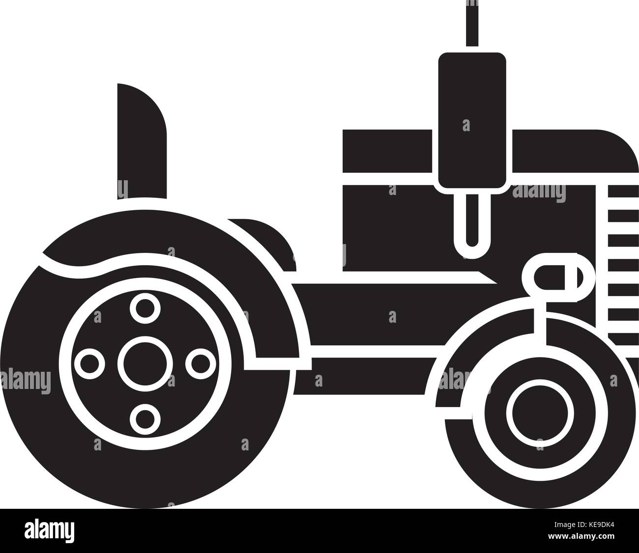 tractor icon, vector illustration, sign on isolated background Stock ...
