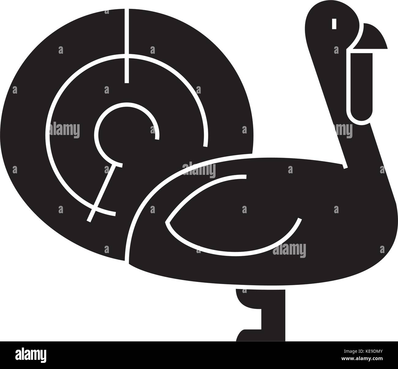 turkey icon, vector illustration, sign on isolated background Stock ...