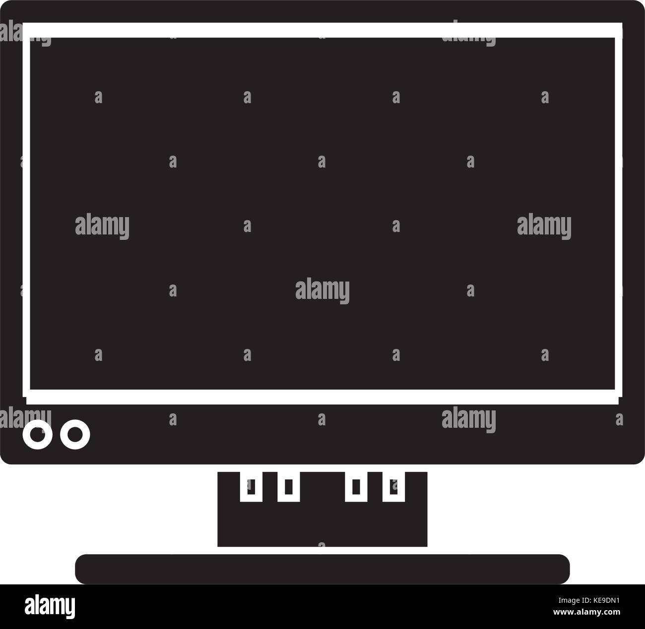 tv line led icon, vector illustration, sign on isolated background ...