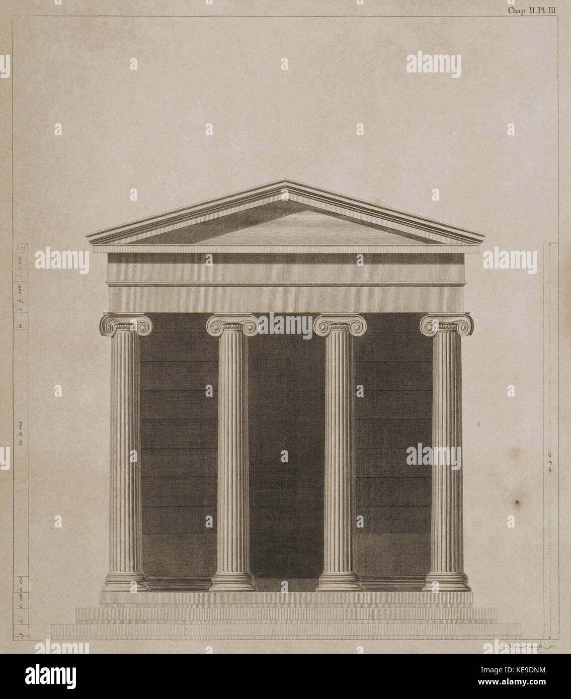 The elevation of the Portico Stuart James & Revett Nicholas 1762 Stock ...