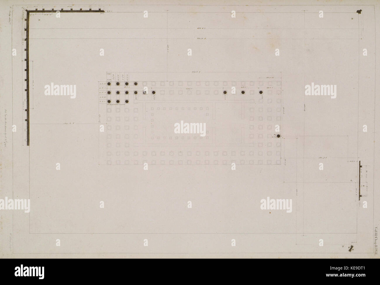 Plan of the temple of Jupiter Olympius, of which only those parts are ...