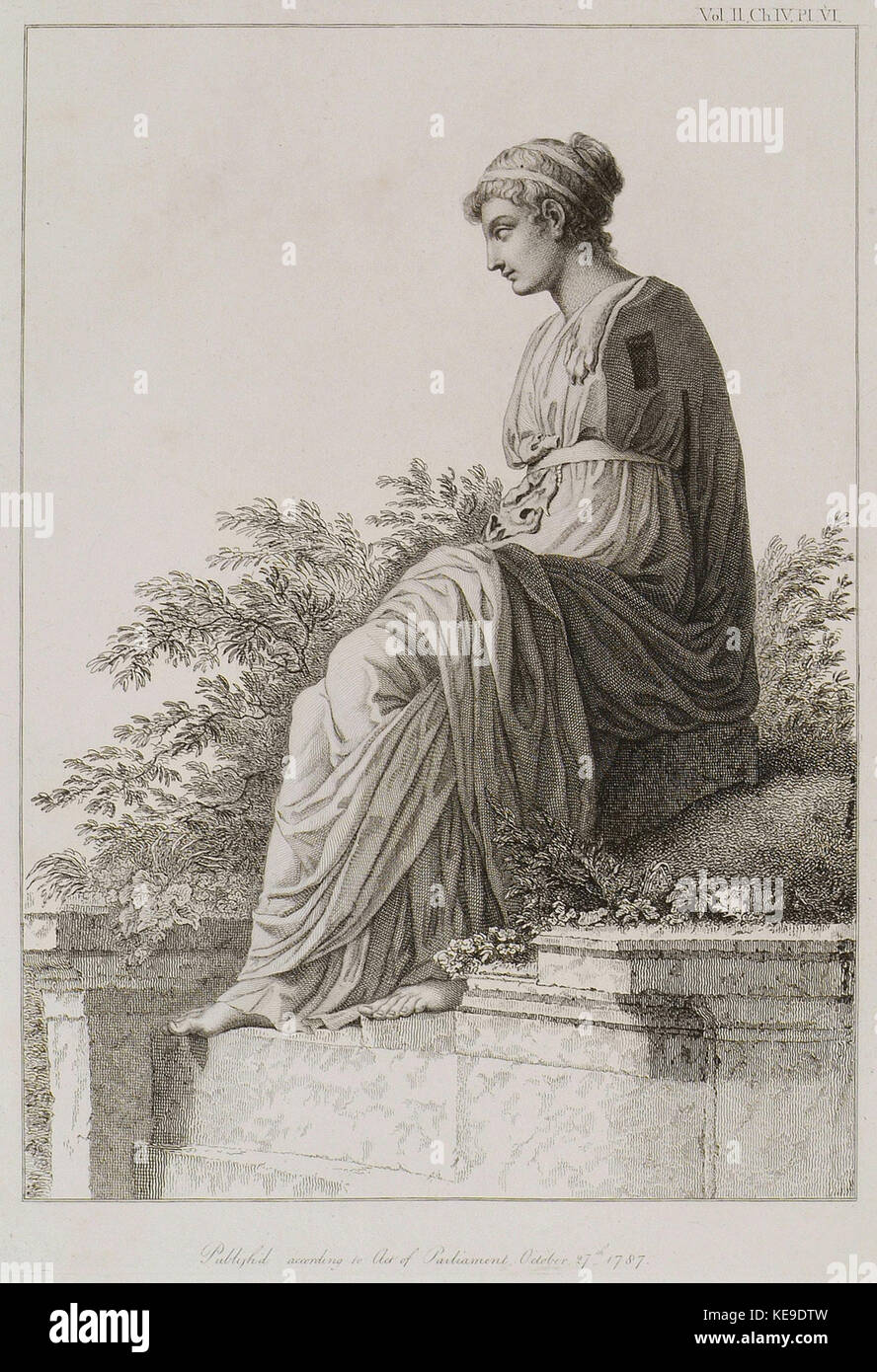 The statue on the top of the monument Stuart James & Revett Nicholas ...