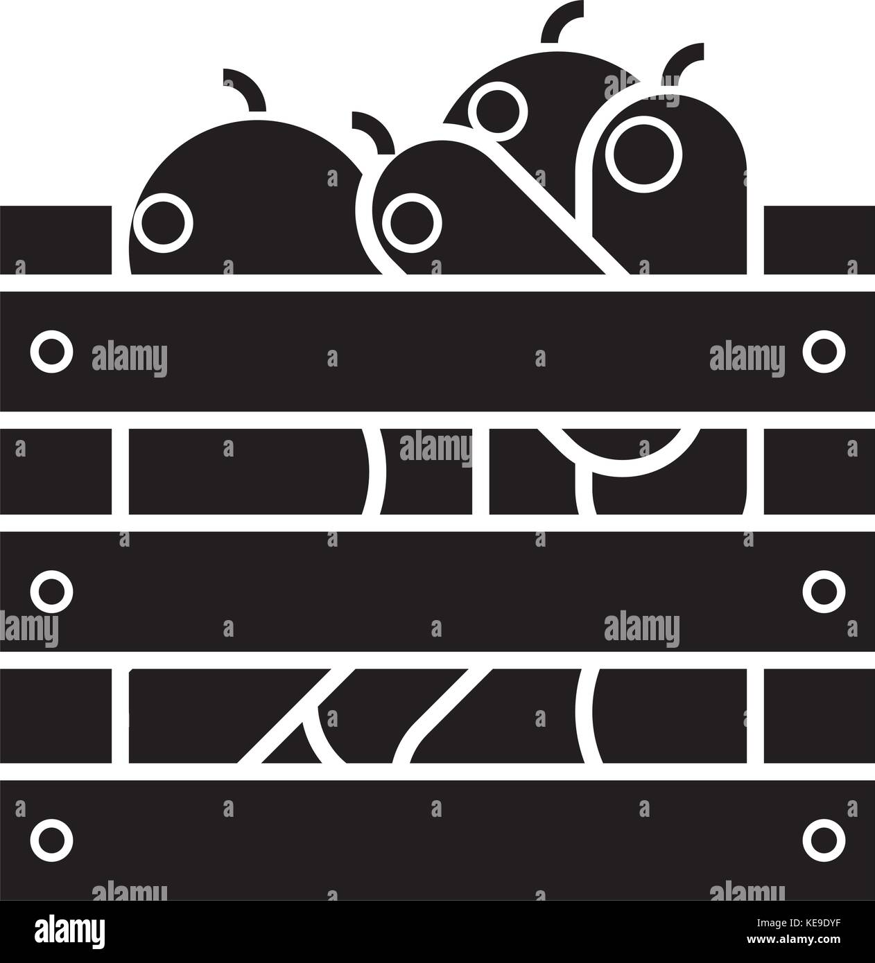 vegetables harvest box icon, vector illustration, sign on isolated ...