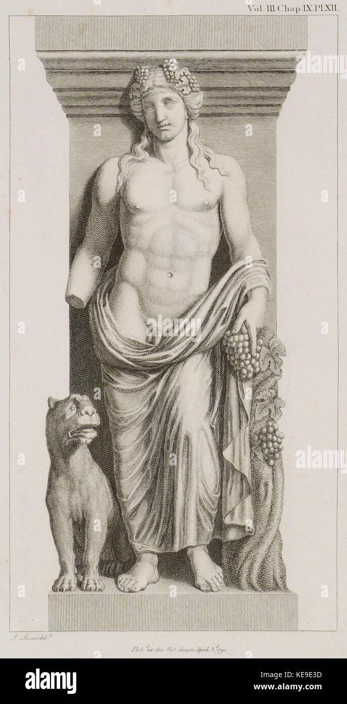 Bacchus with a Tiger See the Bacchae of Euripides Stuart James & Revett ...