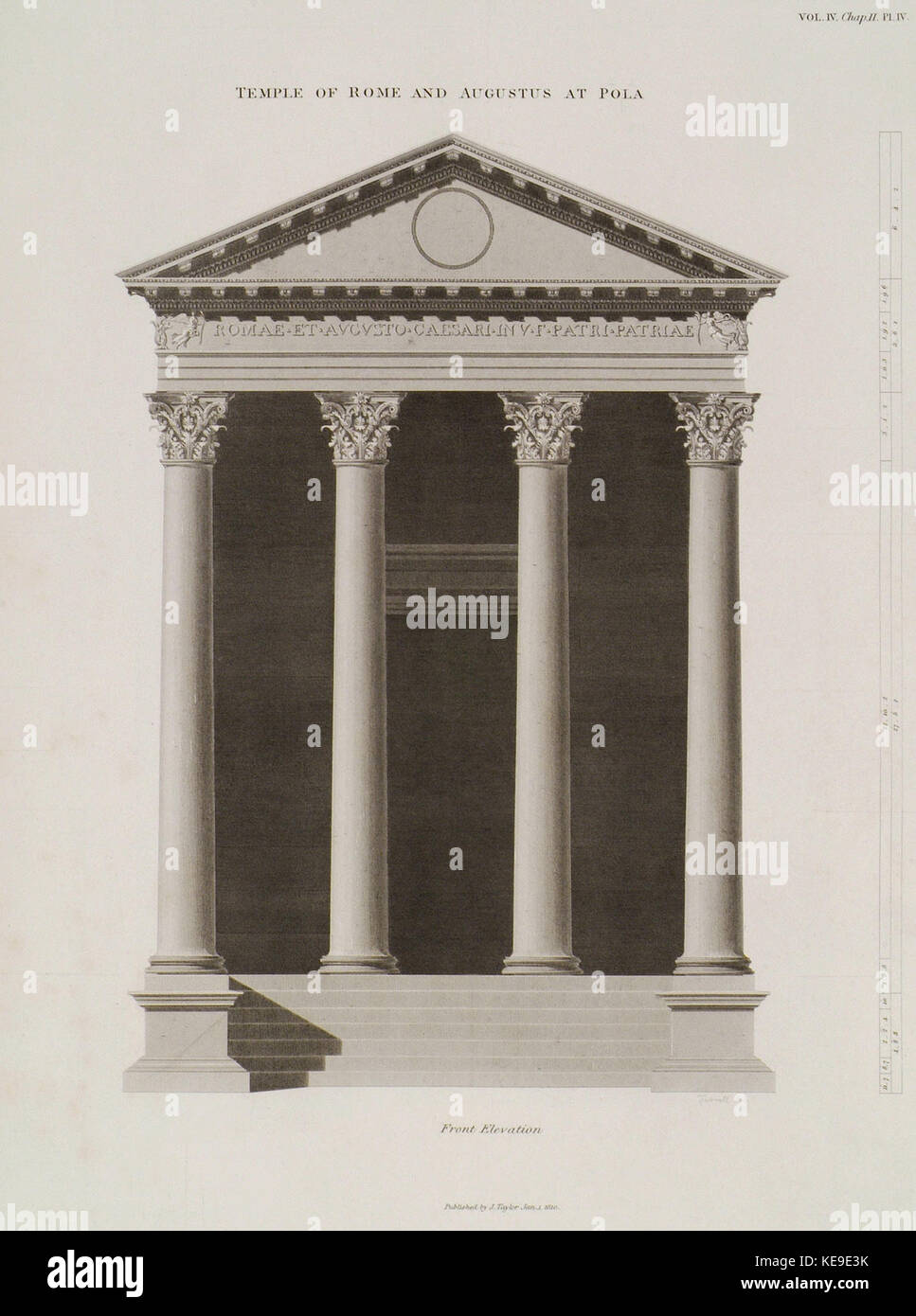 Elevation of the Portico of the Temple Stuart James & Revett Nicholas ...