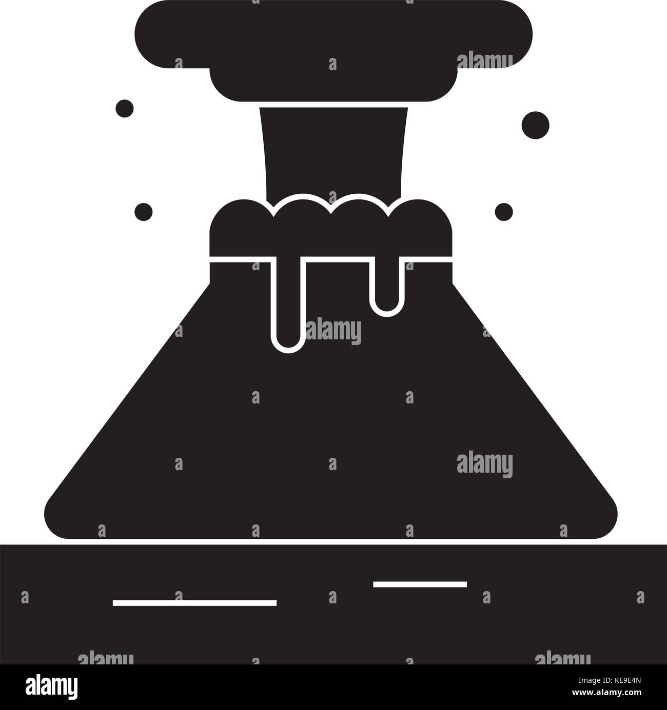 volcano icon, vector illustration, sign on isolated background Stock ...