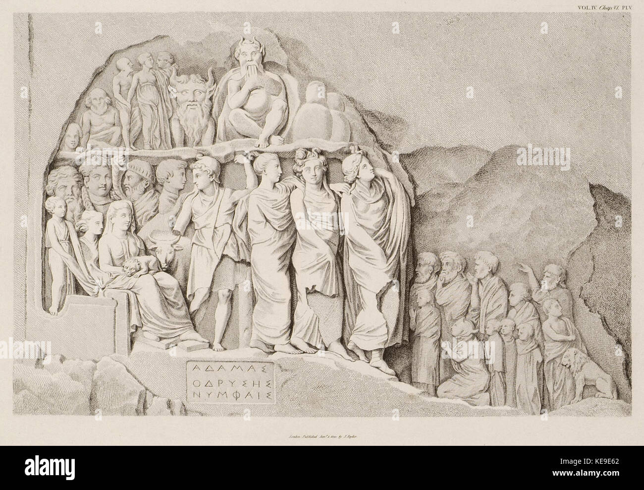 Sculpture in the quarries at Paros Stuart James & Revett Nicholas 1816 ...
