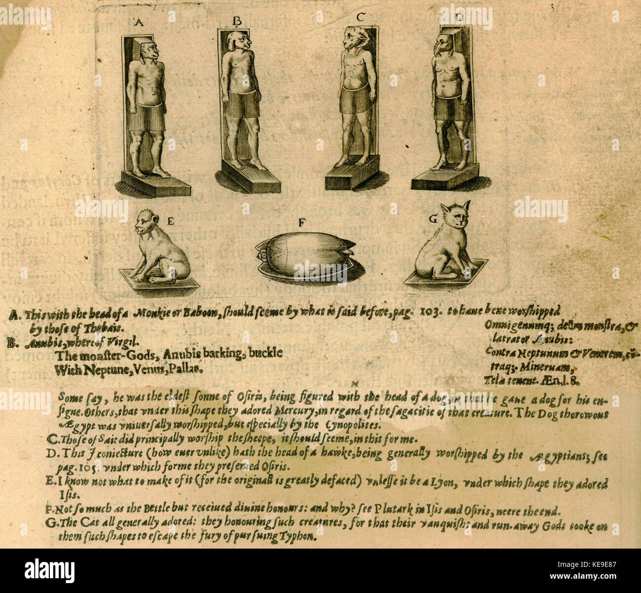 Egyptian statuettes from Giza necropolis Sandys George 1615 Stock Photo ...