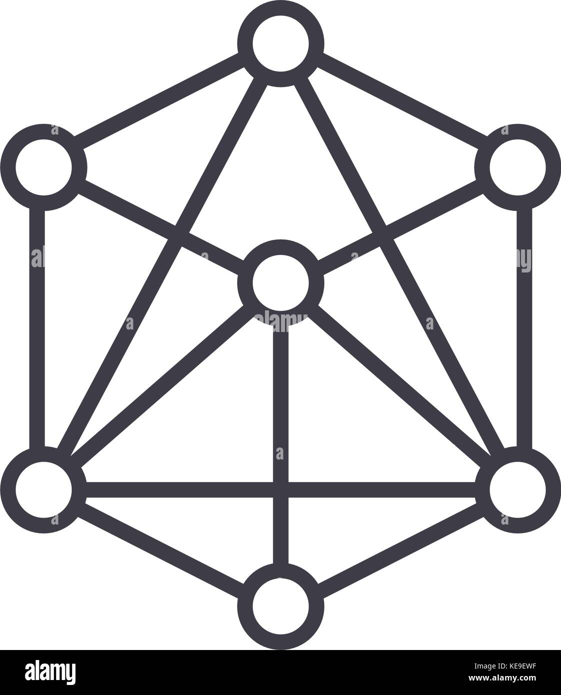 3d cube, molecule icon, vector illustration, sign on isolated ...