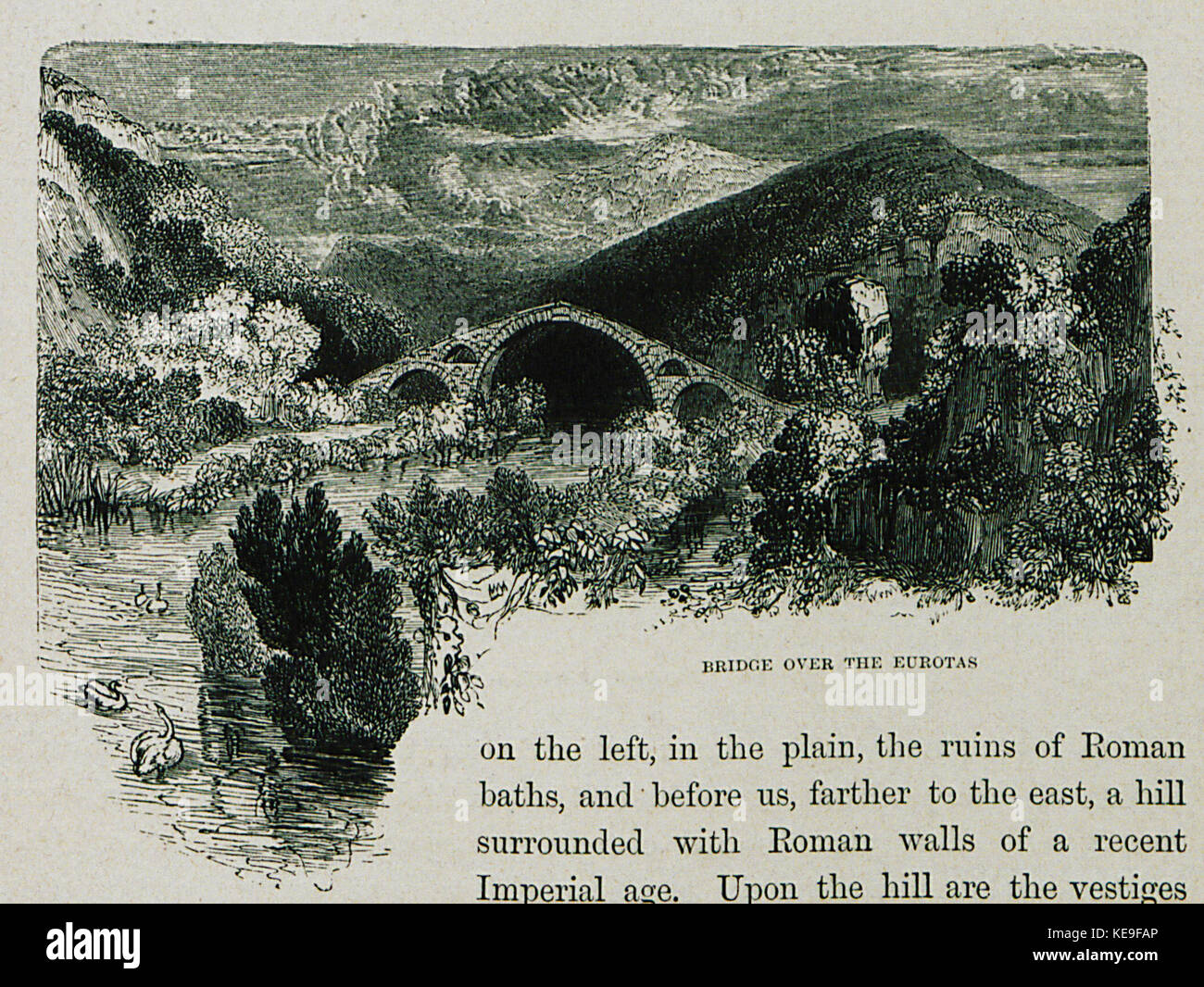 Bridge over the Eurotas Wordsworth Christopher 1882 Stock Photo - Alamy