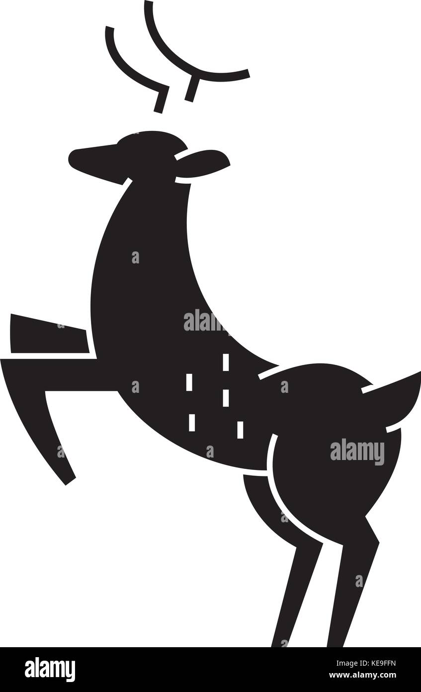 deer icon, vector illustration, sign on isolated background Stock ...