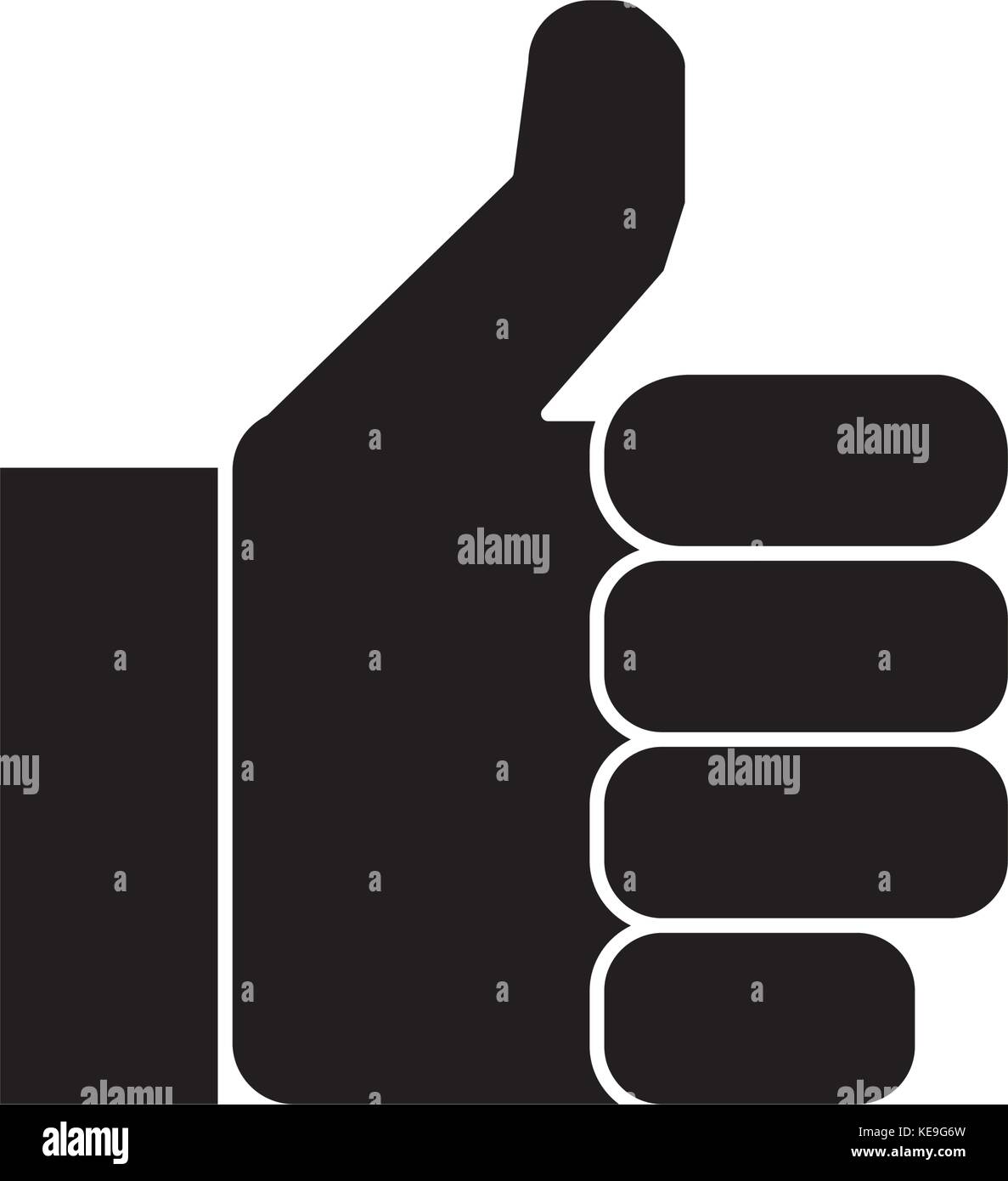 hand thumbs up icon, vector illustration, sign on isolated background ...