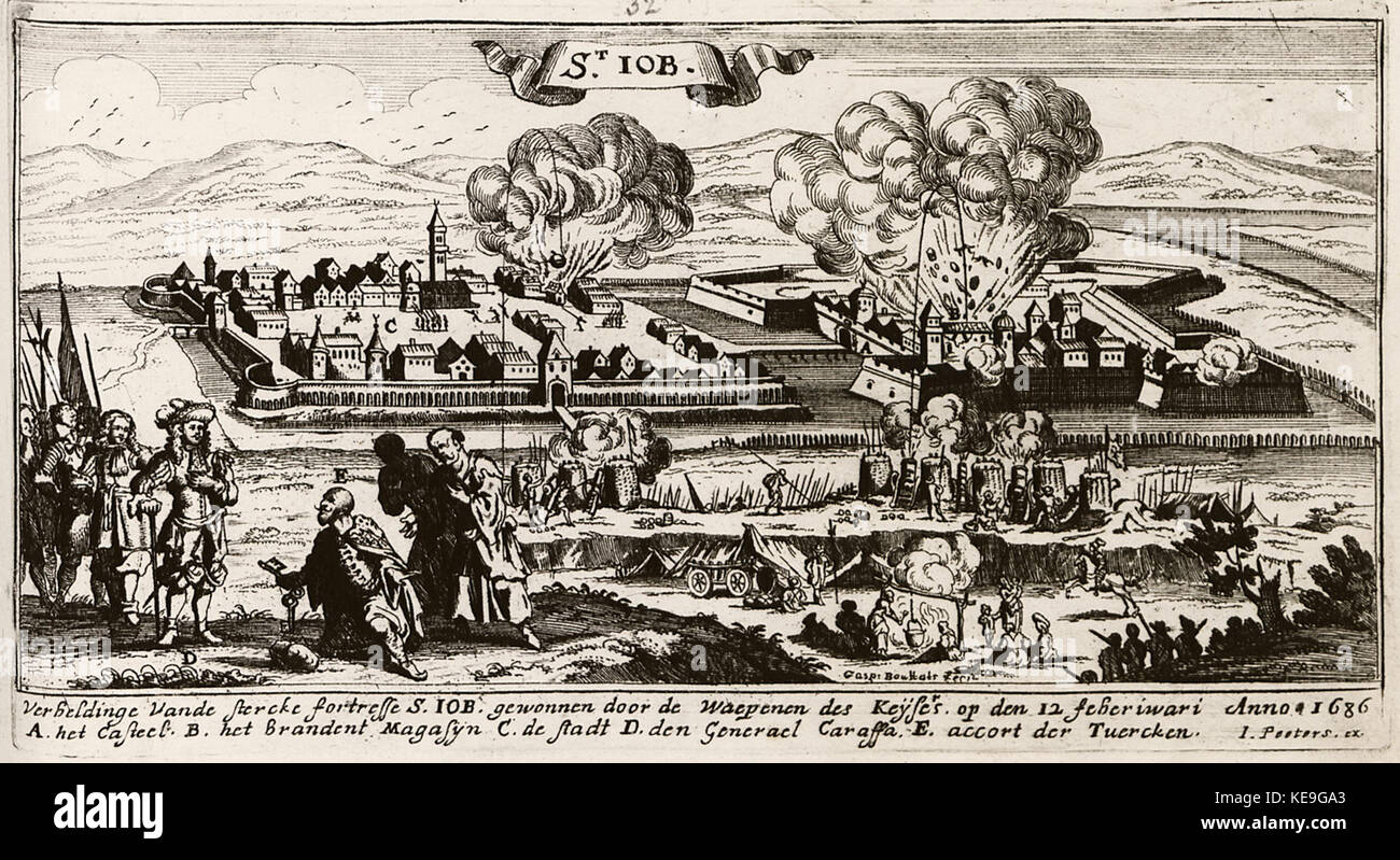 This illustration of Saint Iob Peeters Jacob, from 1686, depicts a ...