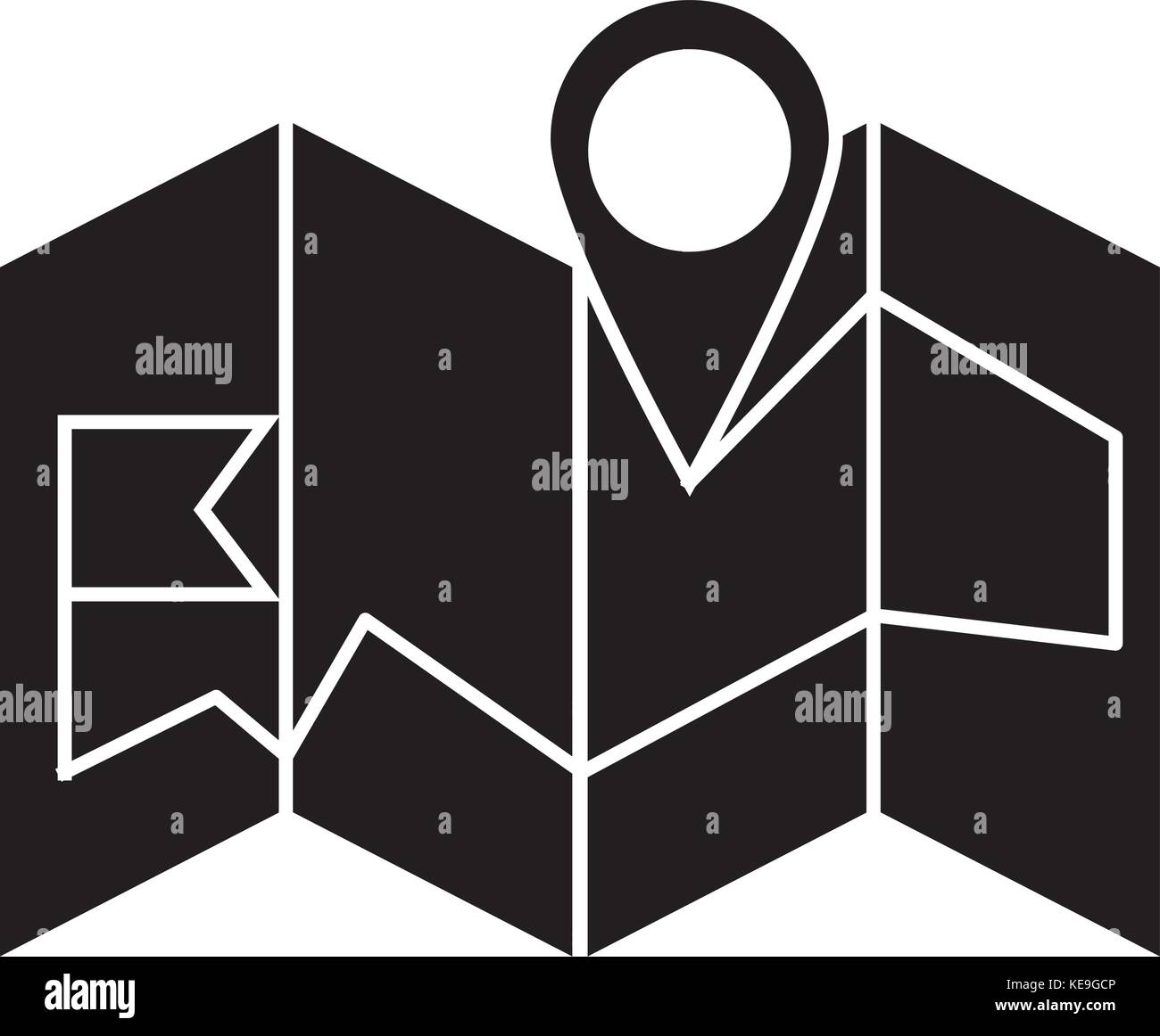 Map Navigation Icon Vector Illustration Sign On Isolated Background Stock Vector Image And Art