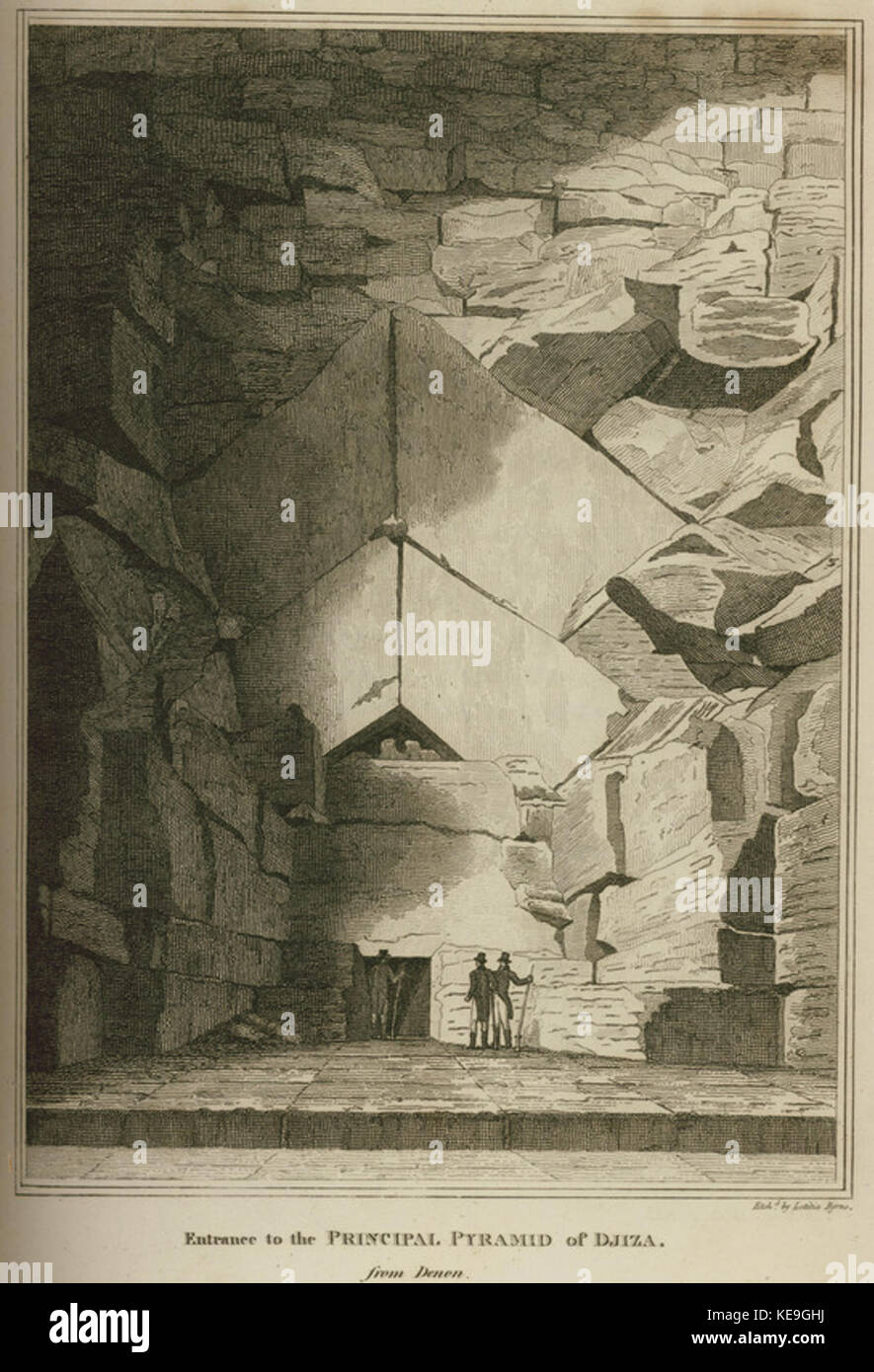 Entrance to the Principal Pyramid of Djiza Clarke Edward Daniel 1813 ...