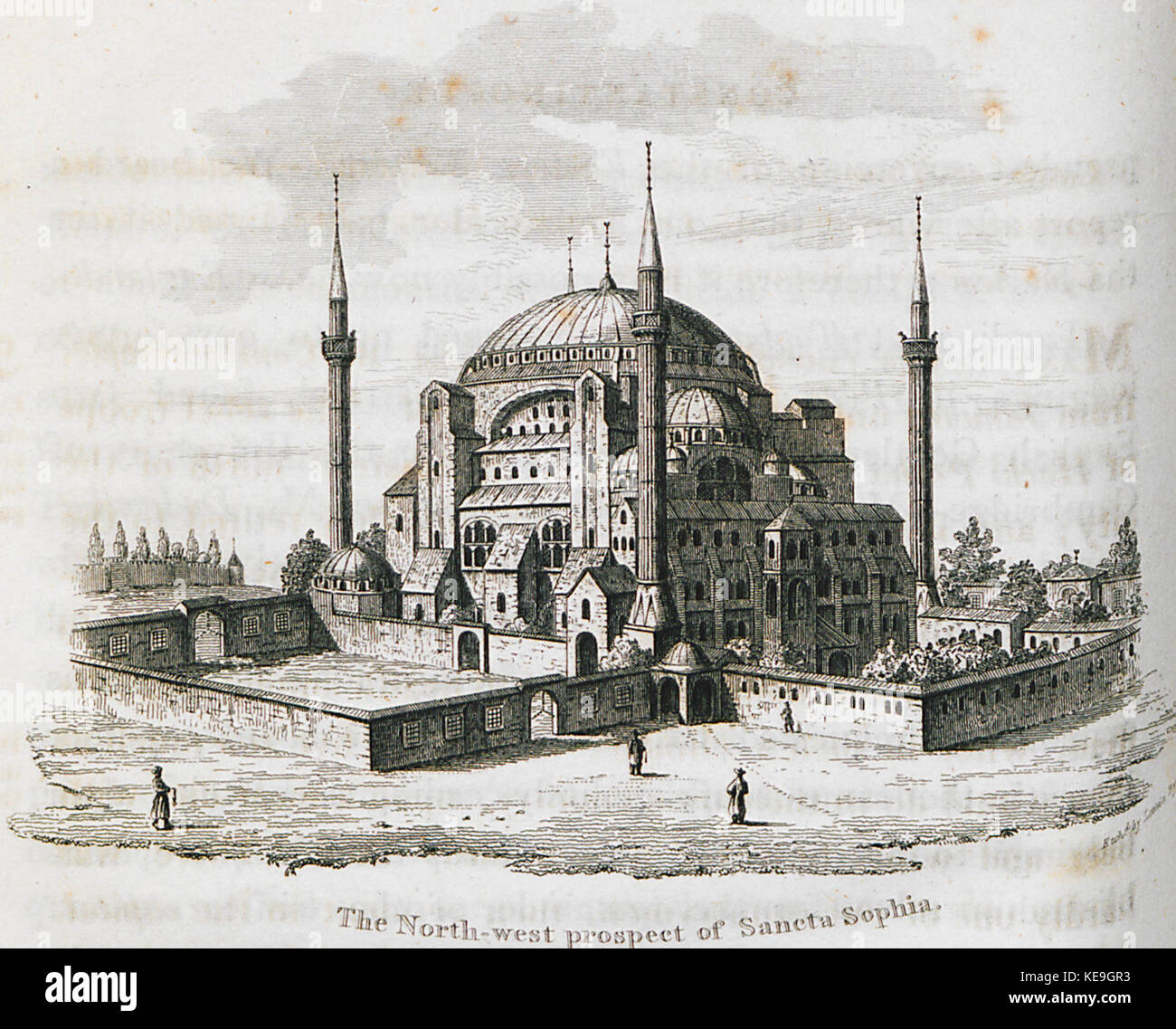 A 1816 engraving by Edward Daniel Clarke depicting a northwest view of ...