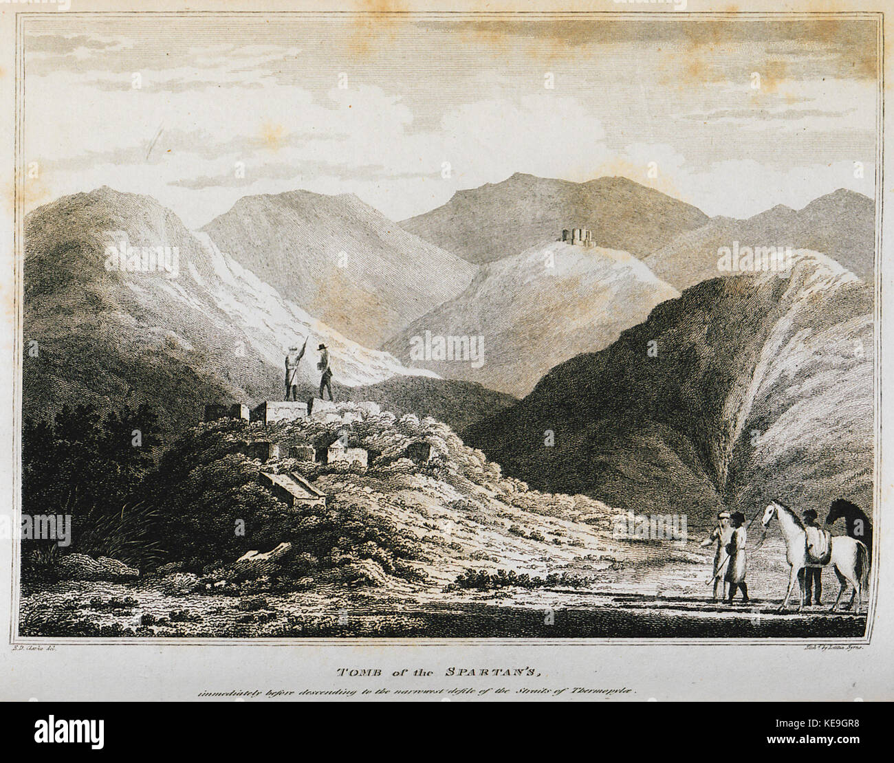 Tomb of the Spartan's Clarke Edward Daniel 1816 Stock Photo - Alamy