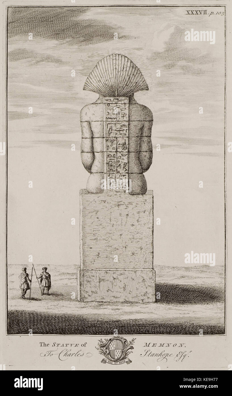 The statue of Memnon Pococke Richard 1743 Stock Photo - Alamy