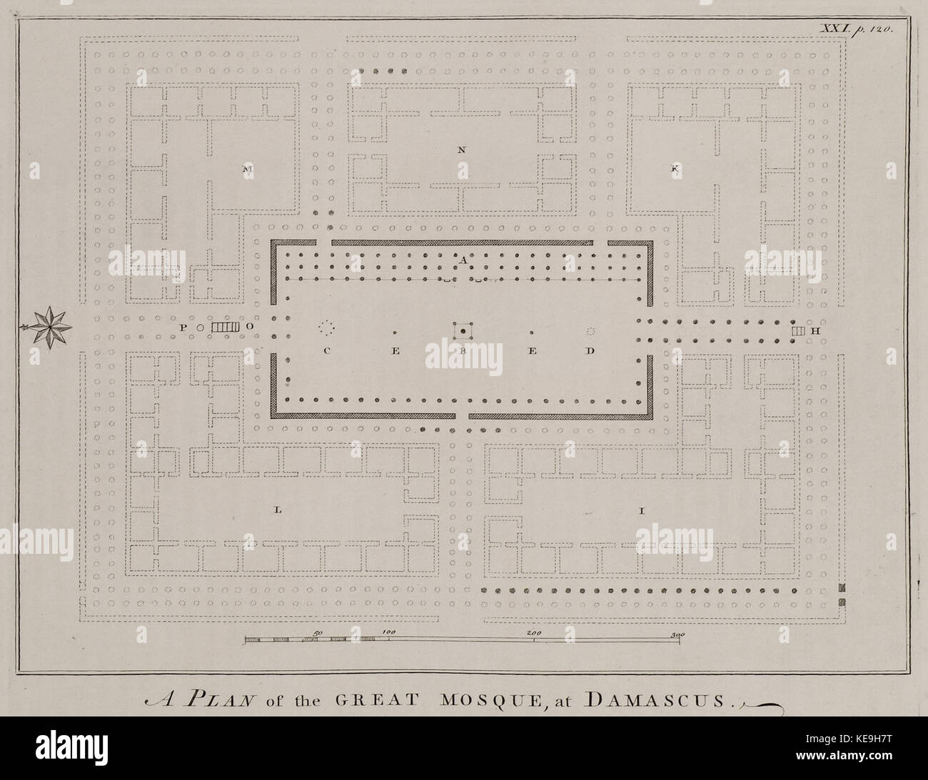 A Plan of the Great Mosque, at Damascus Pococke Richard 1745 Stock ...