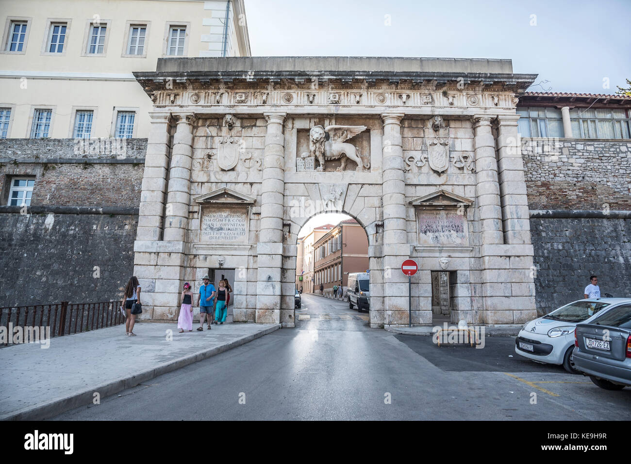 Old city gate in old town in ZADAR, CROATIA Stock Photo - Alamy