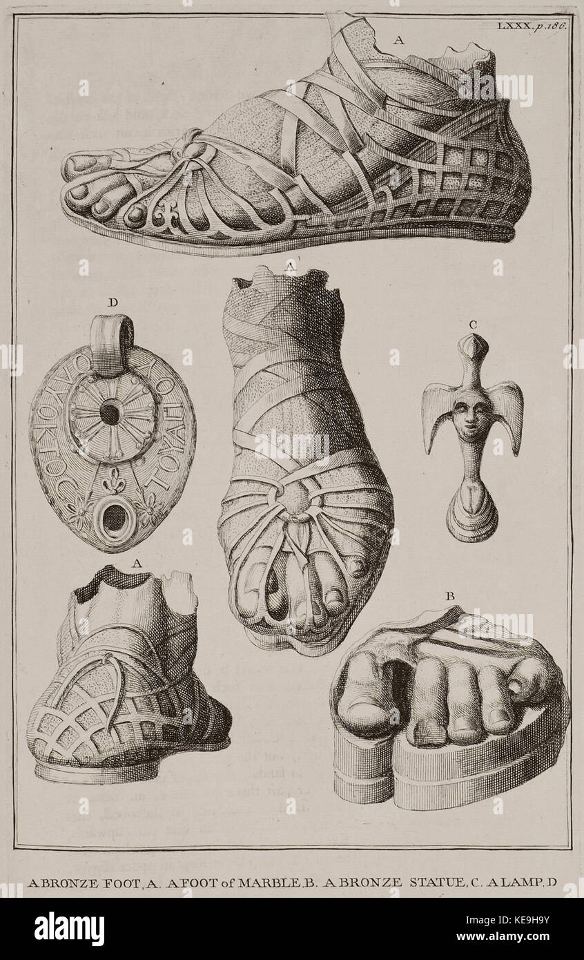 A Bronze Foot, A A Foot of Marble, B A Bronze Statue, C A Lamp, D ...