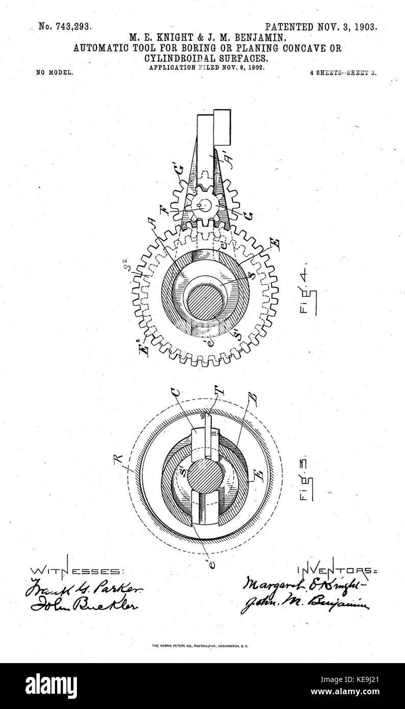 US743293 Automatic tool for boring or planing concave or cylindroidal ...