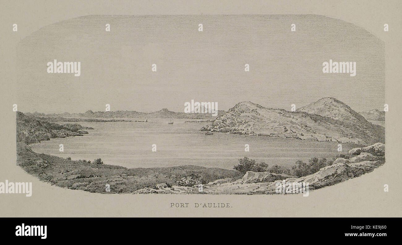 Port d'Aulide Rey Etienne 1867 Stock Photo - Alamy