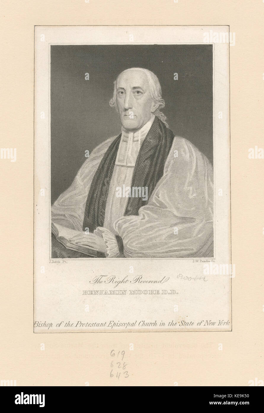 The Right Reverend Benjamin Moore D.D (NYPL b13476046 421870 Stock ...