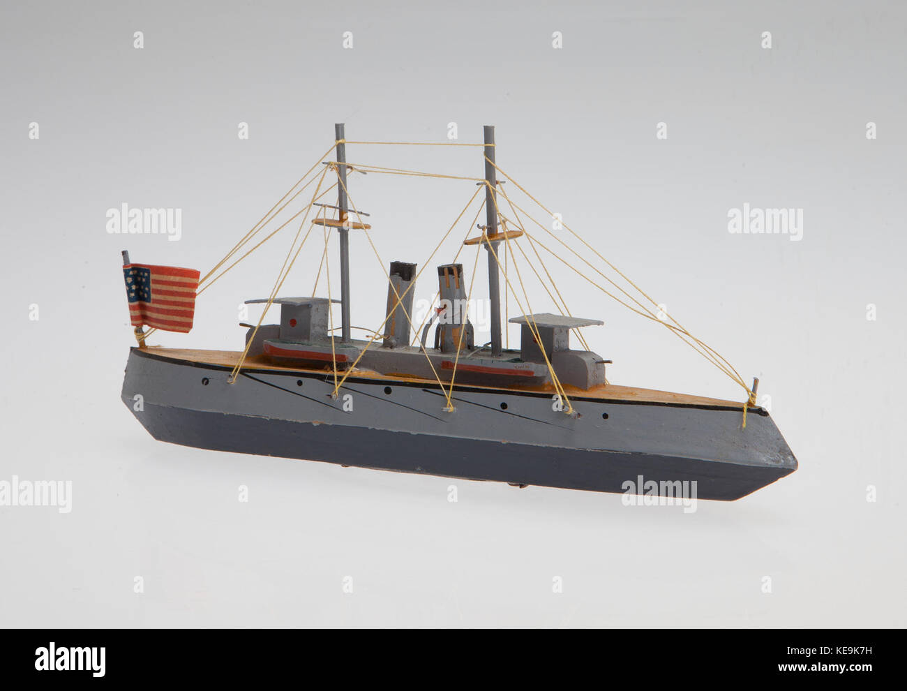Toy Wooden Battleship Stock Photo - Alamy