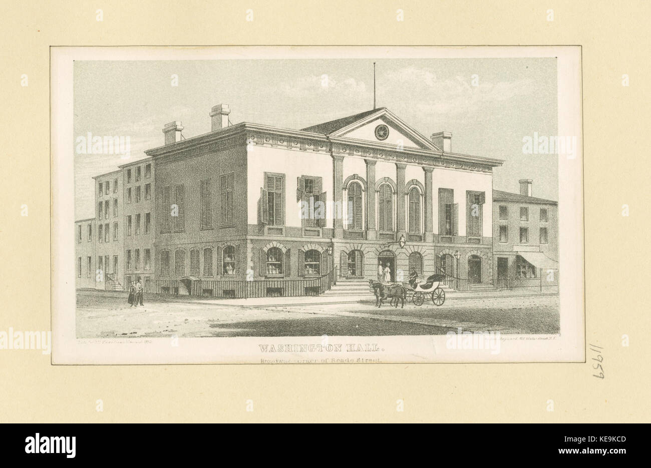 Washington Hall (NYPL b13476048 420973 Stock Photo - Alamy