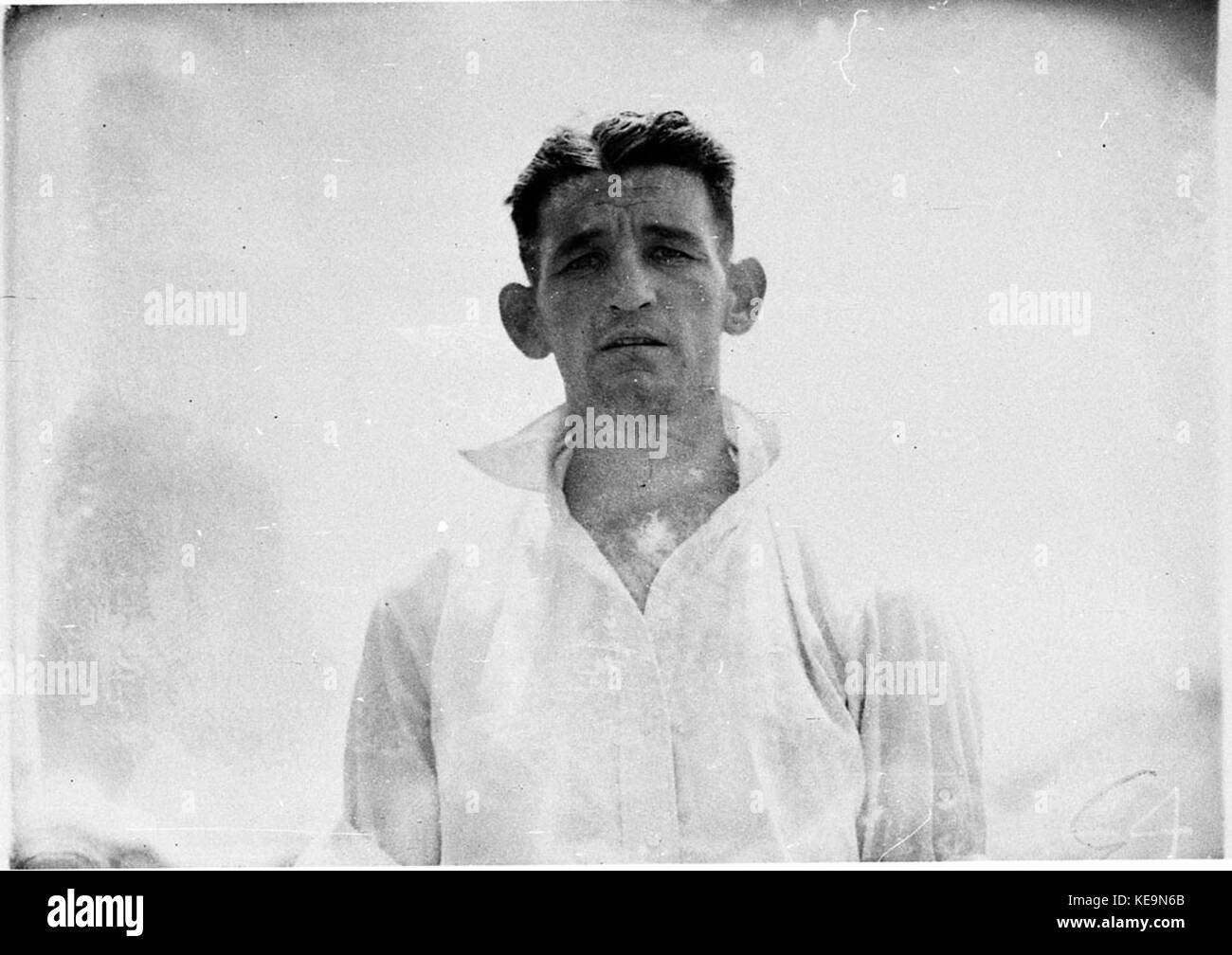 456315 Cricketer portrait Stock Photo - Alamy