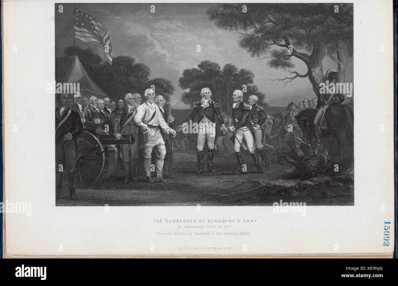 The surrender of Burgoyne's army at Saratoga, Oct. 17, 1777 (NYPL Hades ...