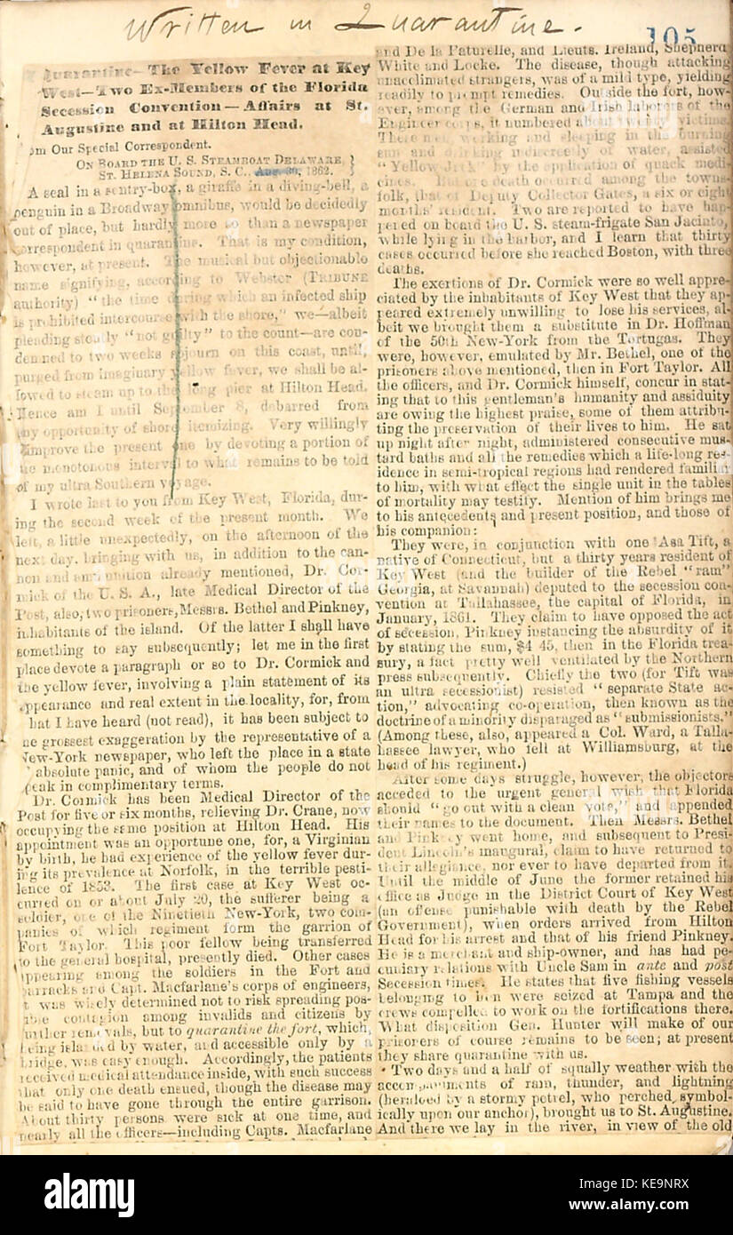 A newspaper clipping included in Volume 20 of Thomas Butler Gunn's ...