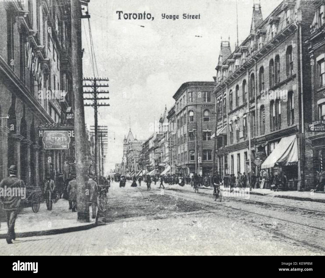 Yonge Street postcard circa 1903 Stock Photo - Alamy