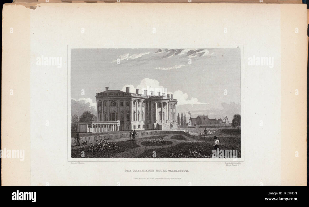 The president's house, Washington (NYPL Hades 257433 EM15372 Stock ...