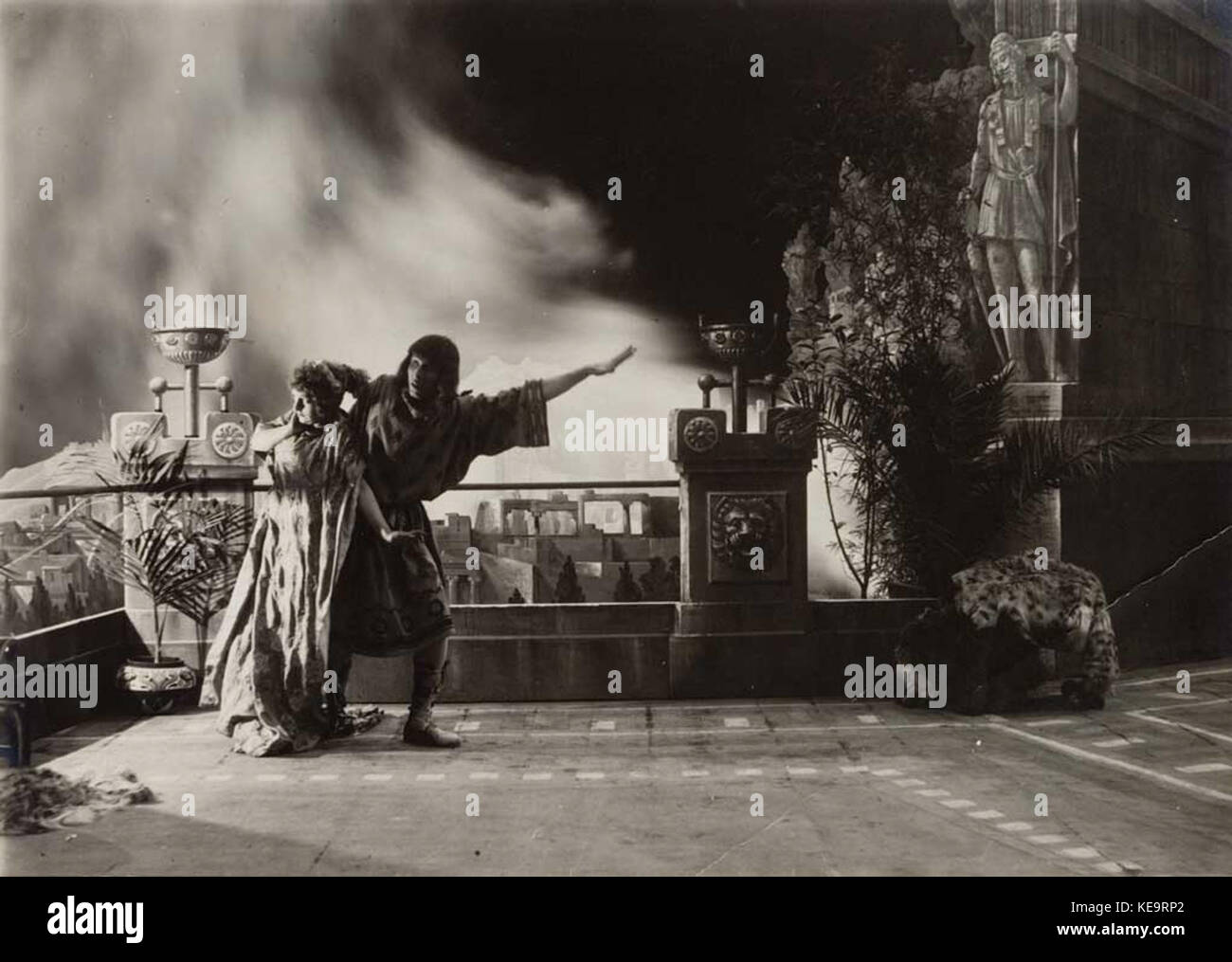 This image depicts Helena and Paris in the opera 'La caduta di Troia ...