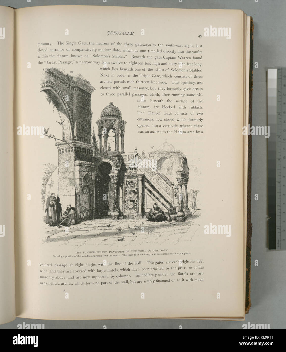 The Summer Pulpit, platform of the Dome of the Rock, showing a portion ...