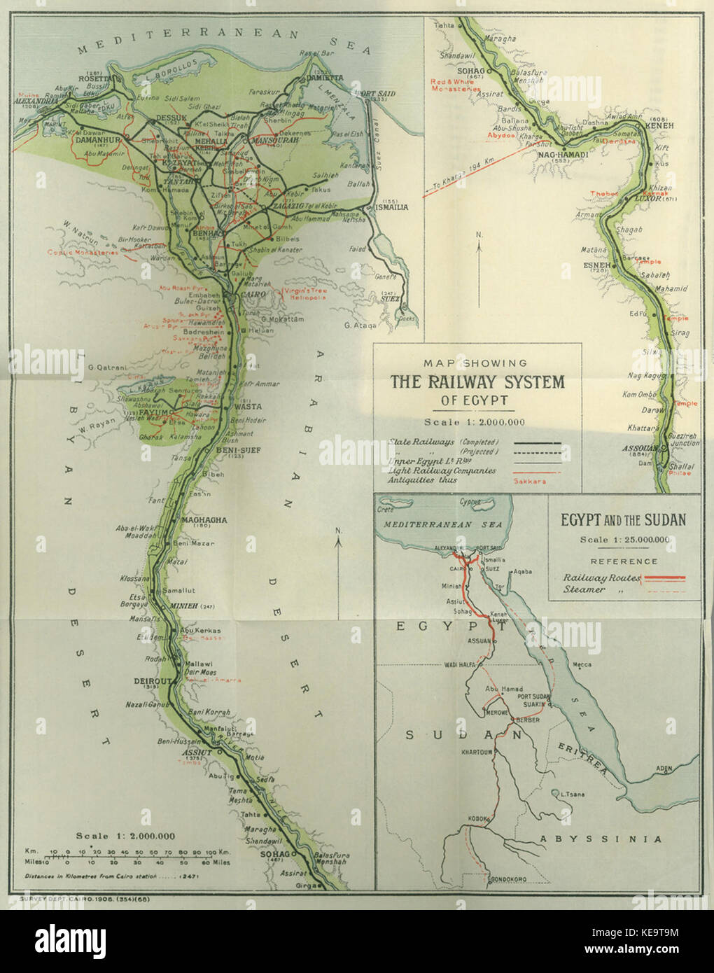The Railway System of Egypt Stock Photo - Alamy