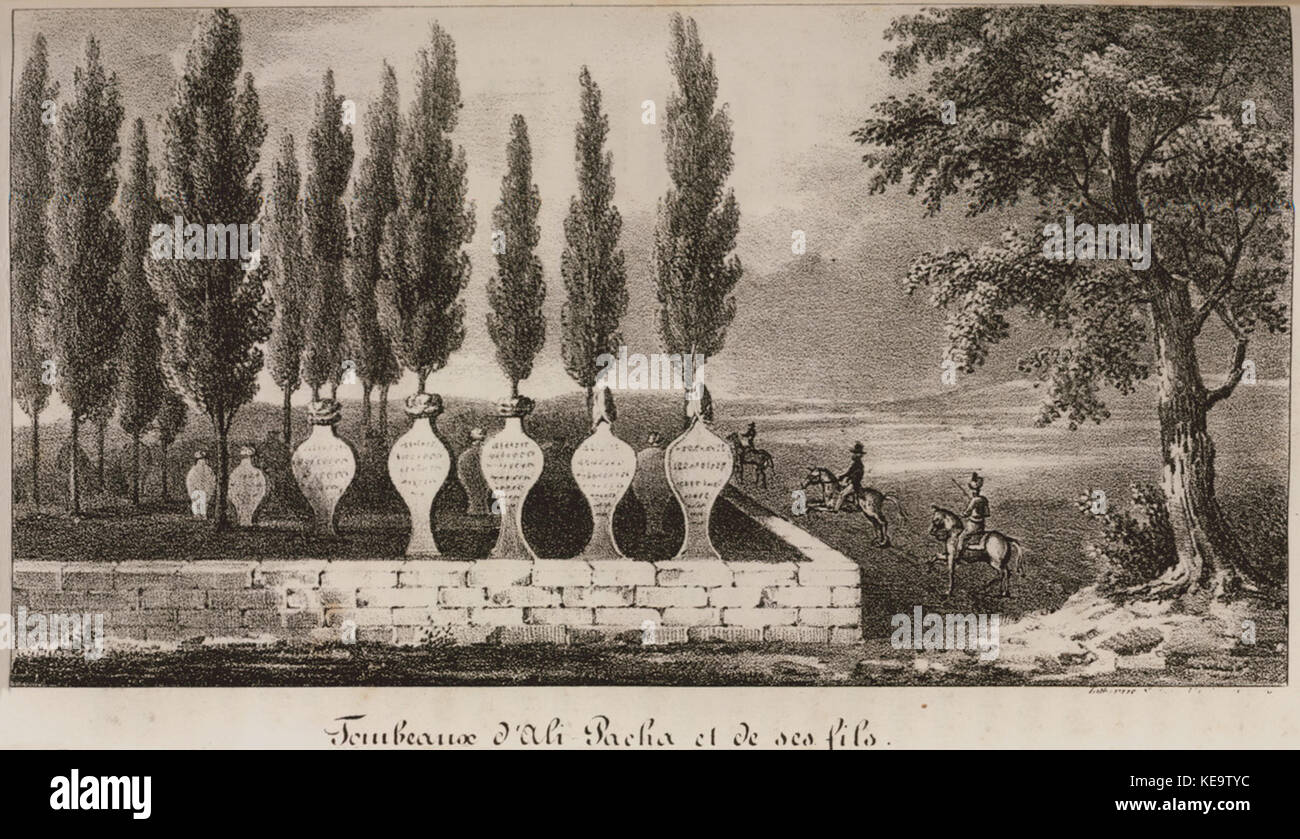 Tombeaux d'Ali Pacha et de ses fils Walsh Robert 1828 Stock Photo - Alamy